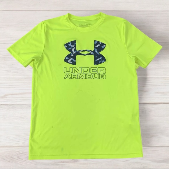 Under Armour | Shirts & Tops | Under Armour Neon Yellow Logo Tshirt ...
